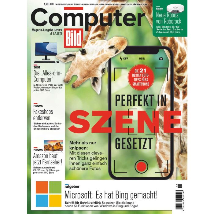 Computer Bild Magazin 8/2023 "Perfekt in Szene gesetzt"
